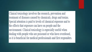 toxicology clinical pharmacy pptx pharmd | PPT