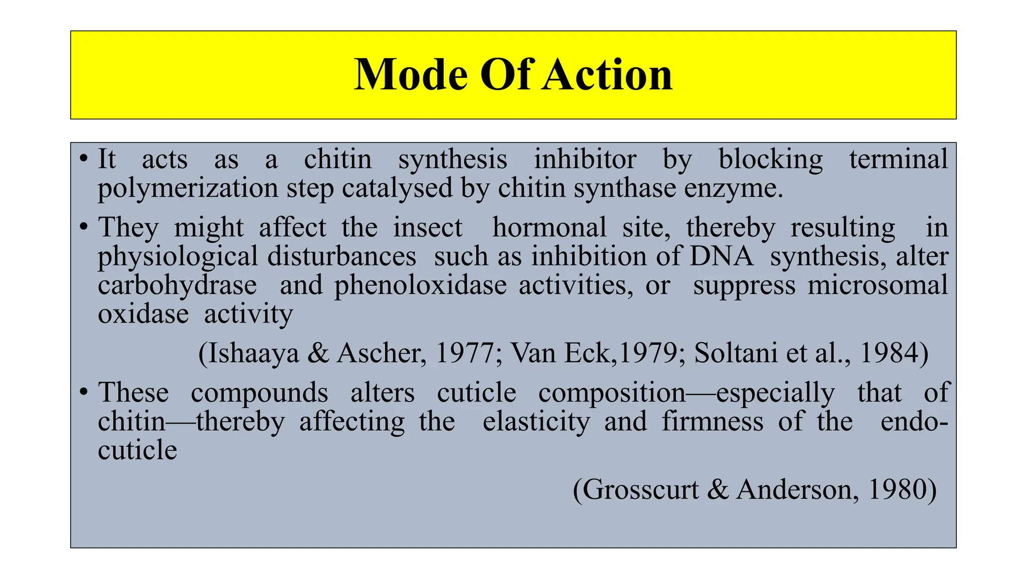 Developments in newer molecules of insecticide the modes of action and ...