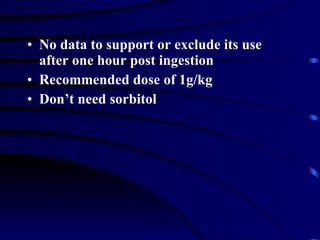 Toxicology Gut Decontam. | PPT