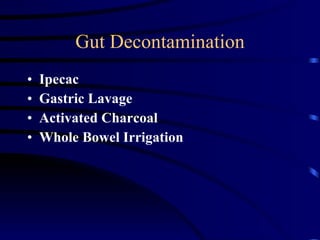 Toxicology Gut Decontam. | PPT
