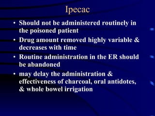 Toxicology Gut Decontam. | PPT