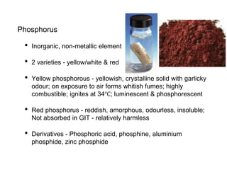 Toxicology - Phosphorus Poisoning | PPTX
