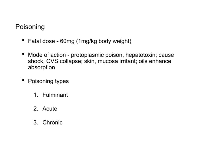 Toxicology - Phosphorus Poisoning | PPTX