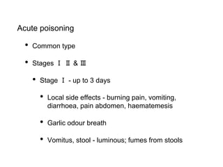 Toxicology - Phosphorus Poisoning | PPTX