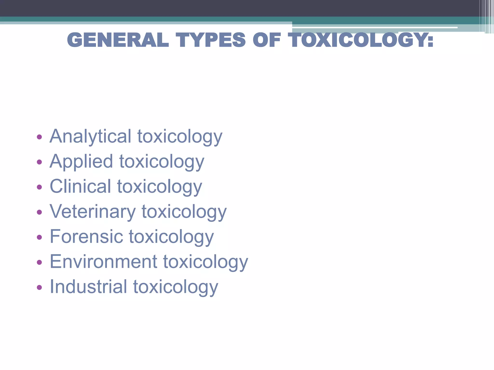 Toxicology and its types by Kashikant Yadav | PPTX