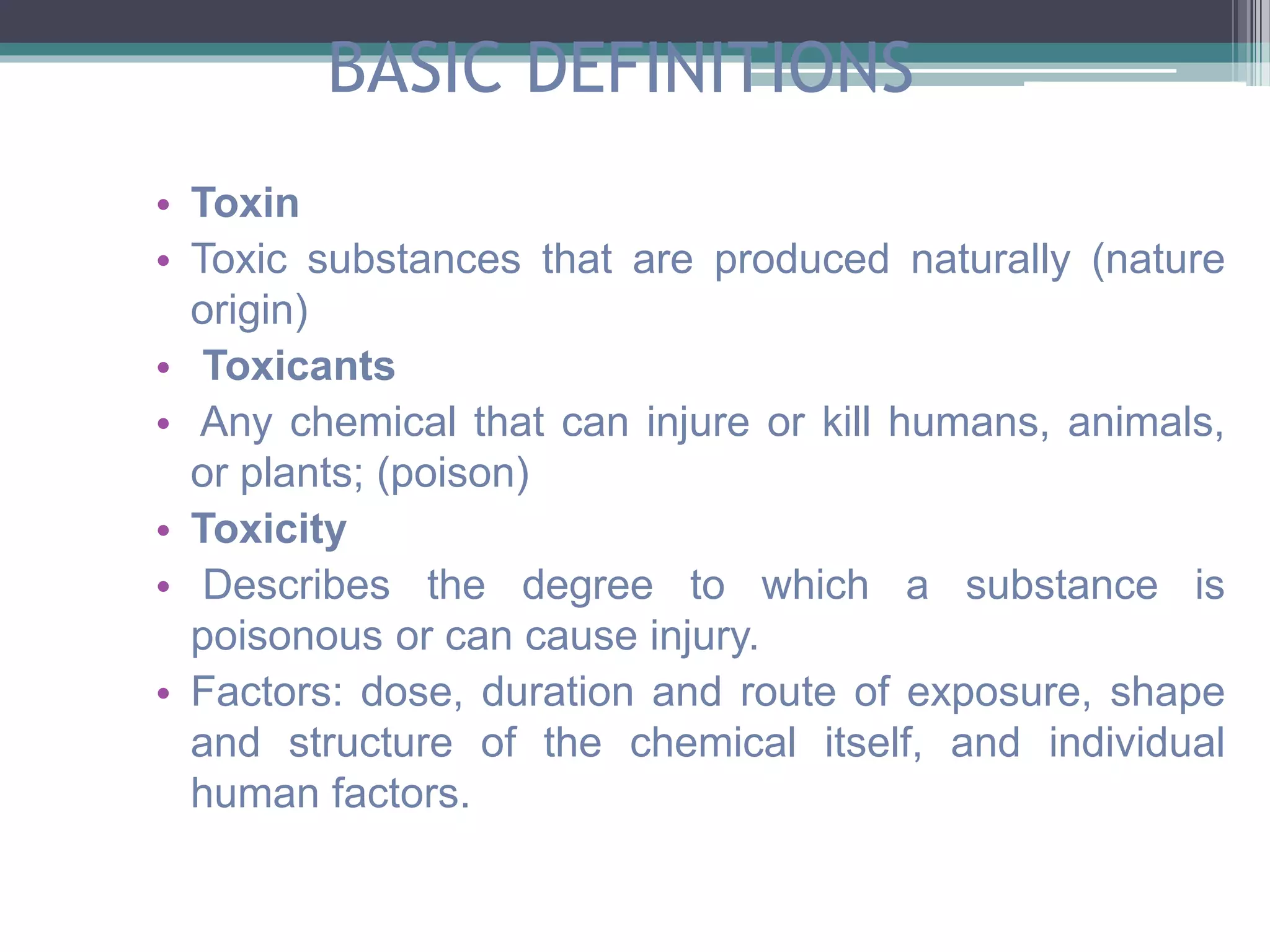 Toxicology and its types by Kashikant Yadav | PPTX
