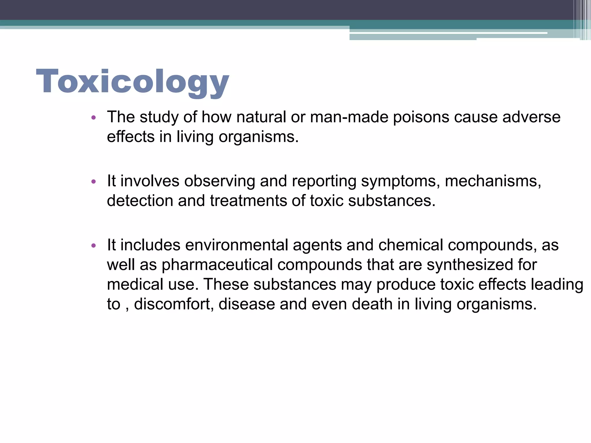 Toxicology and its types by Kashikant Yadav | PPTX