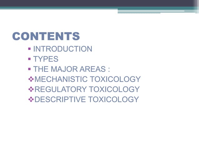 Toxicology and its types by Kashikant Yadav | PPTX