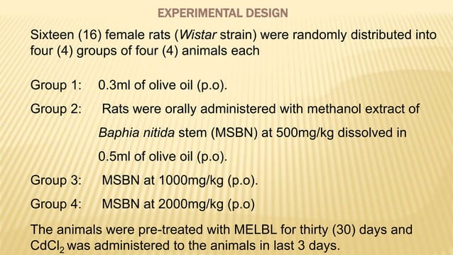 TOXICOLOGY ASSESSMENT PPT.pptx of baphia nitida extract | PPT