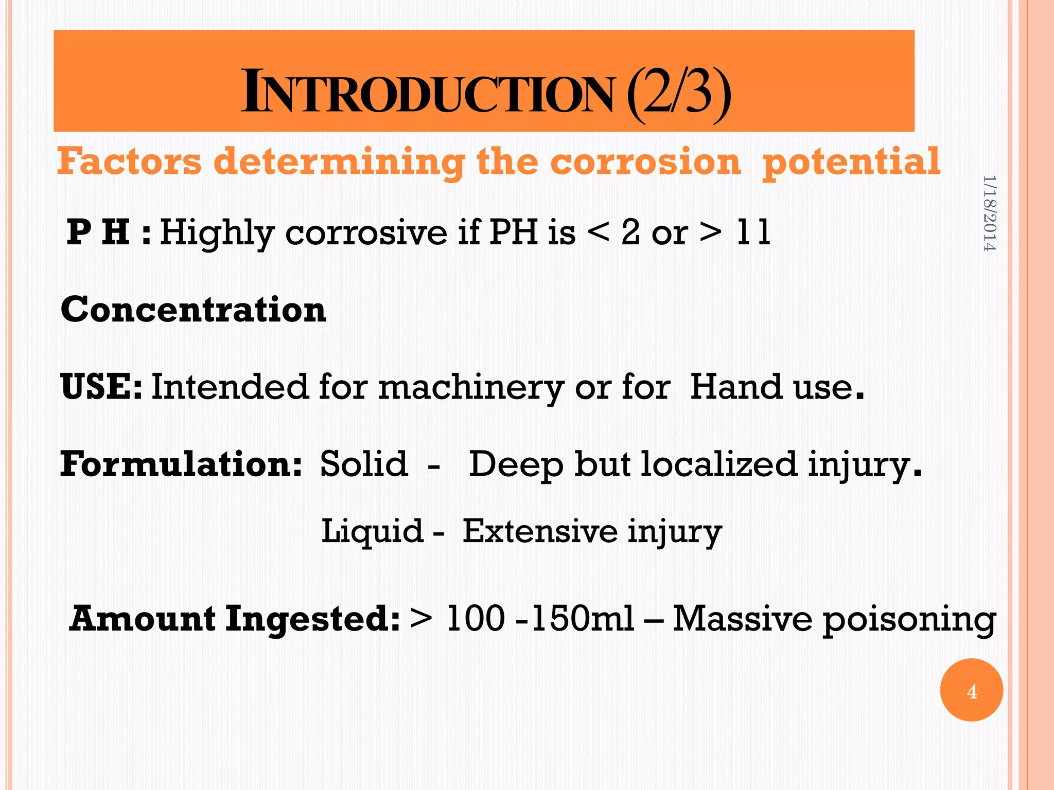 INDUSTRIAL CHEMICALS : CORROSIVES | PDF