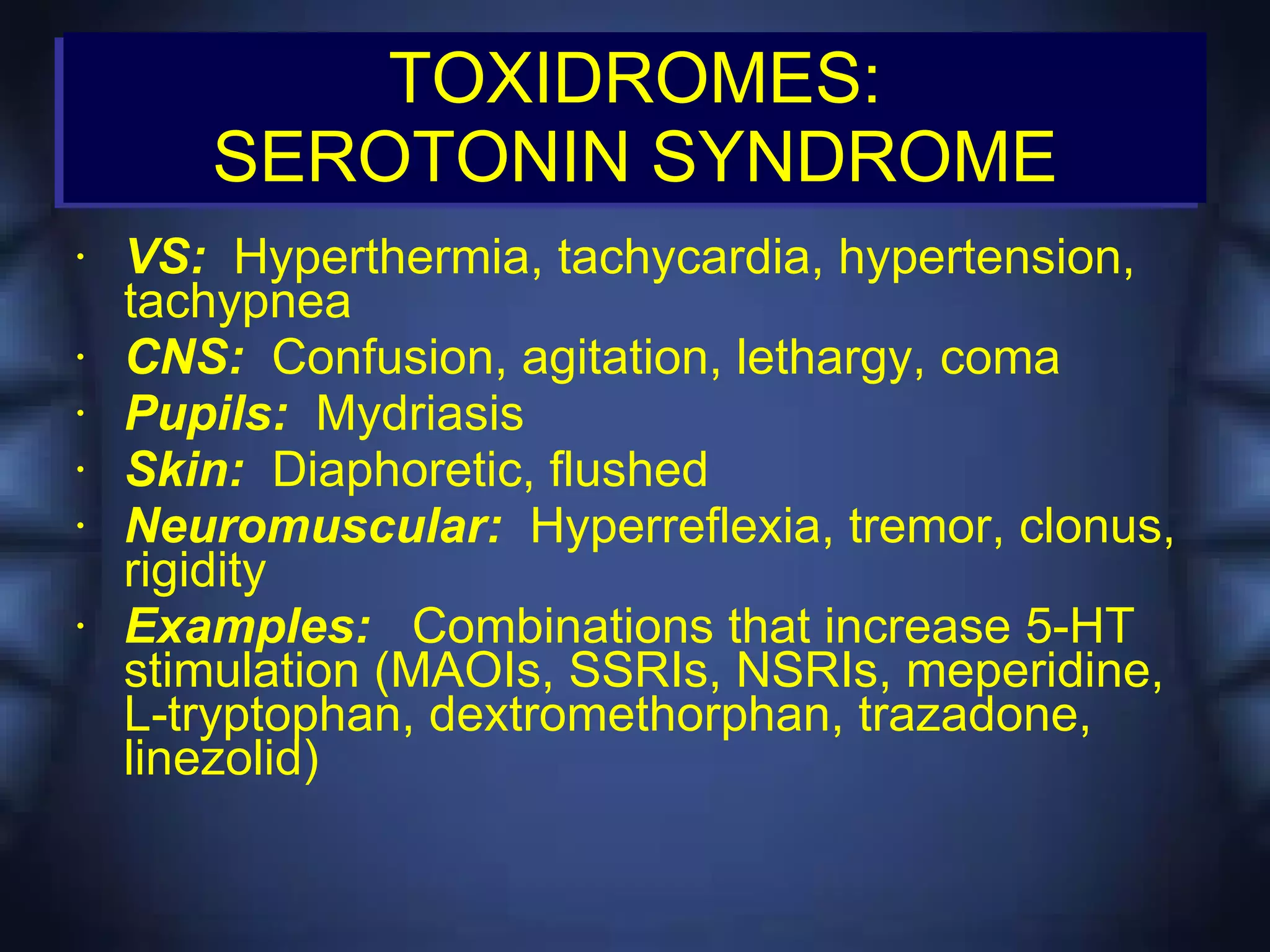 Toxicology Emergencies CDEM | PPT