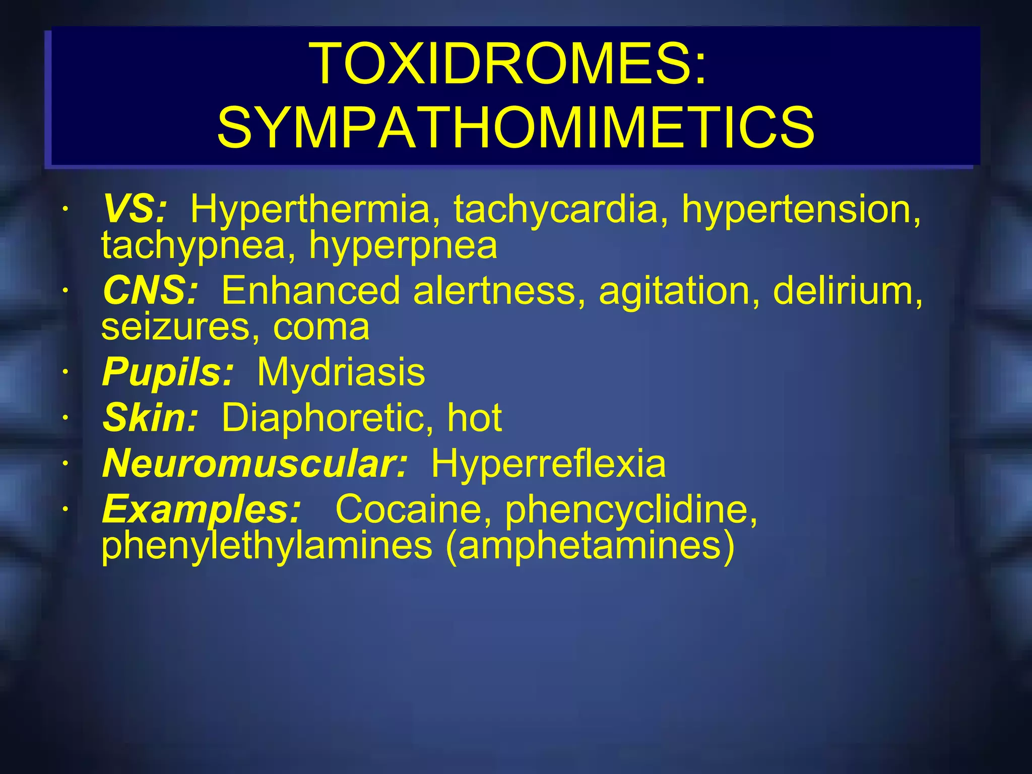 Toxicology Emergencies CDEM | PPT