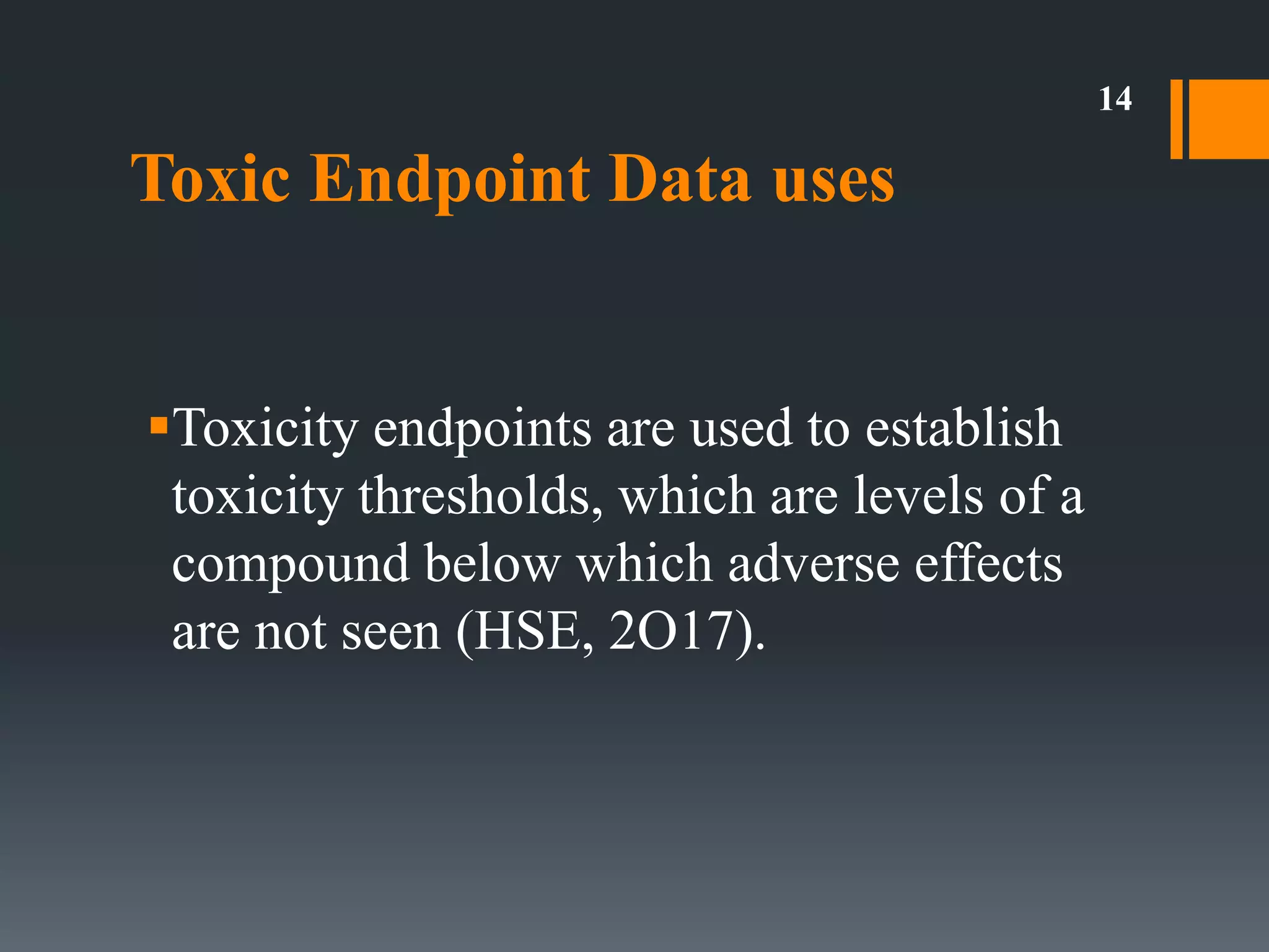 Toxicology endpoints | PDF