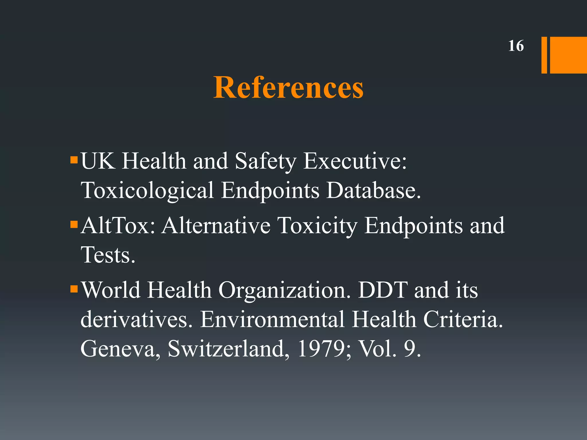 Toxicology endpoints | PDF