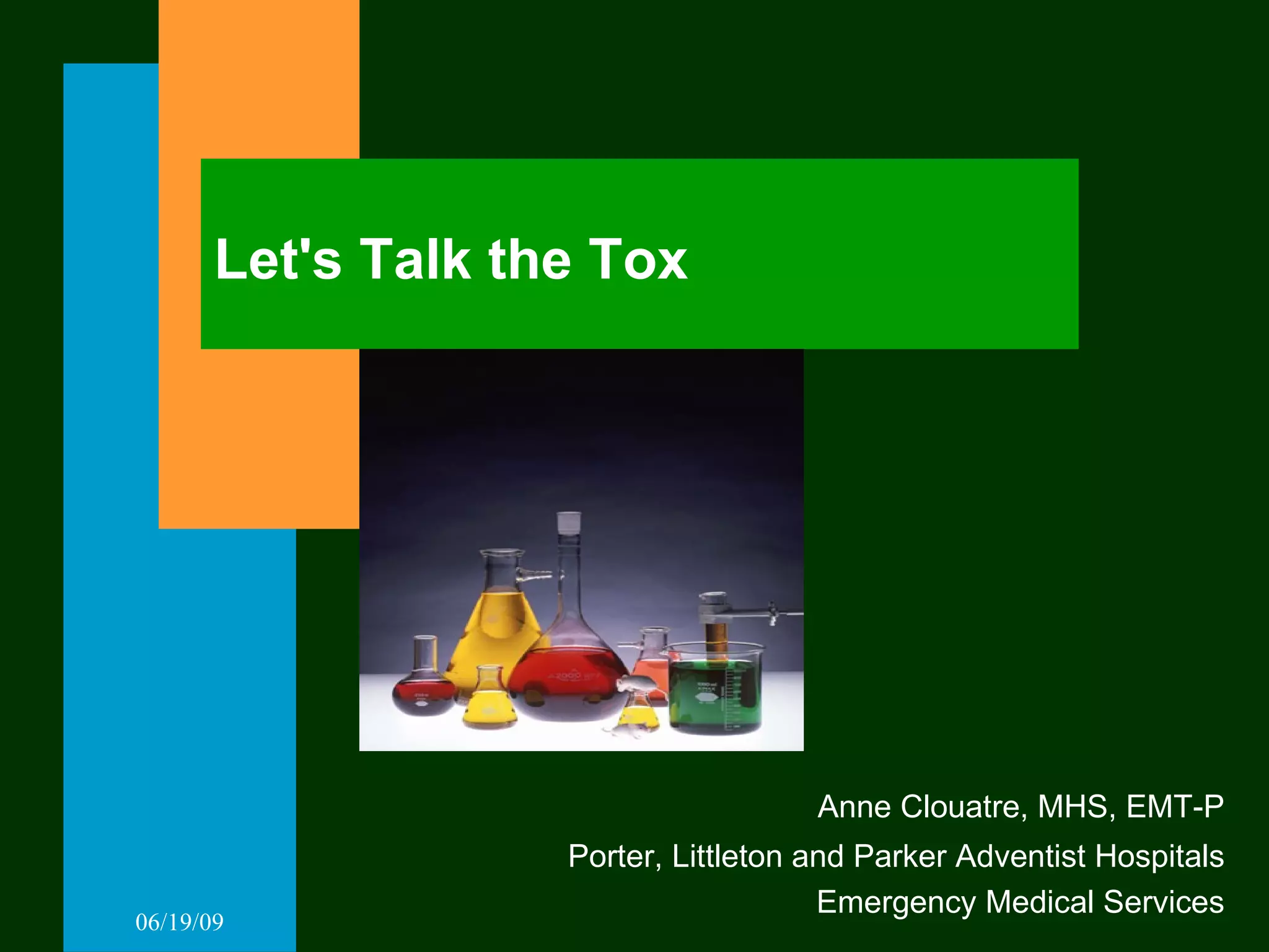 Toxicology For EMS | PPT