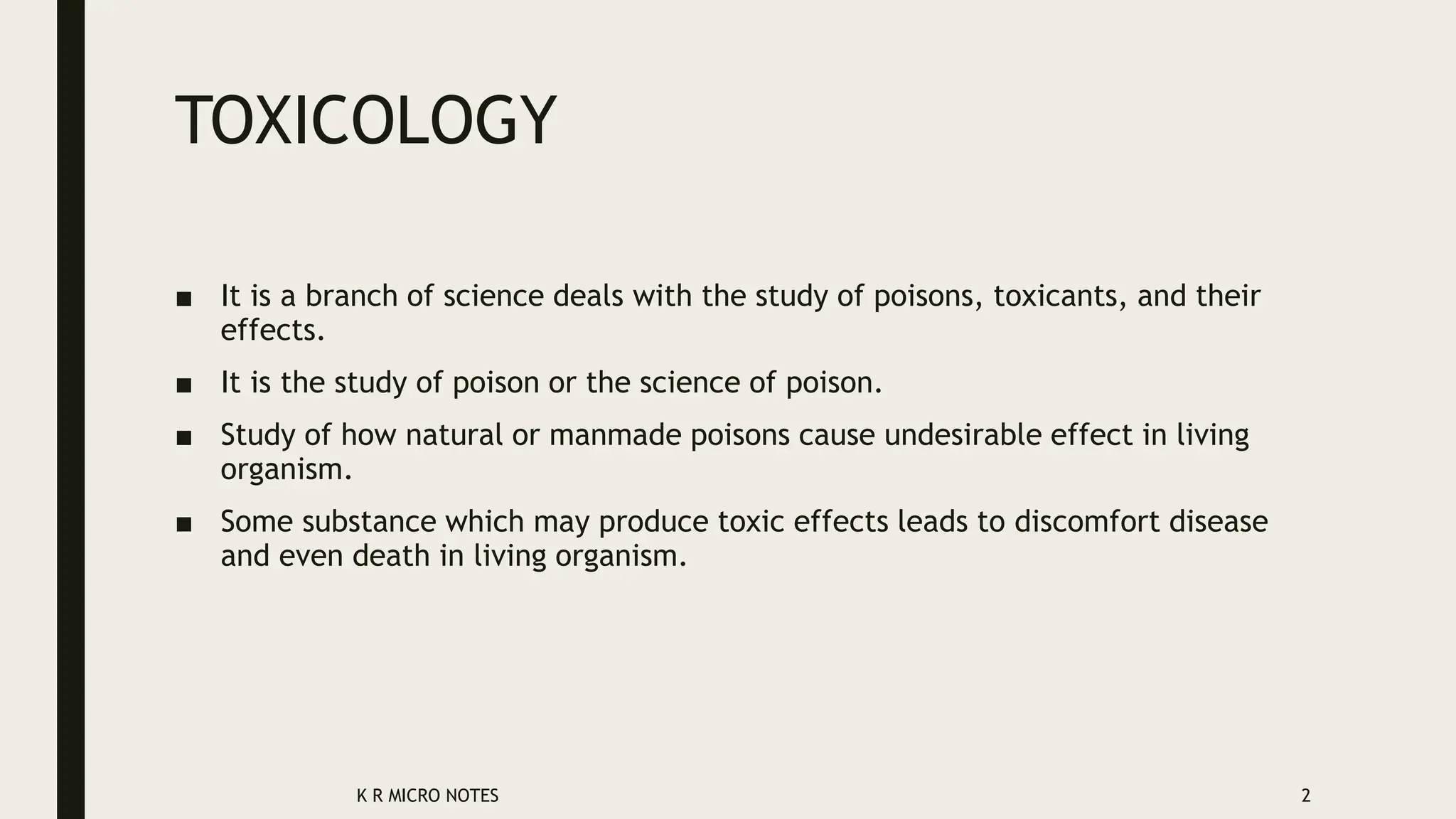 Toxicology PRINCIPLES OF TOXICOLOGY ppt. | PPTX