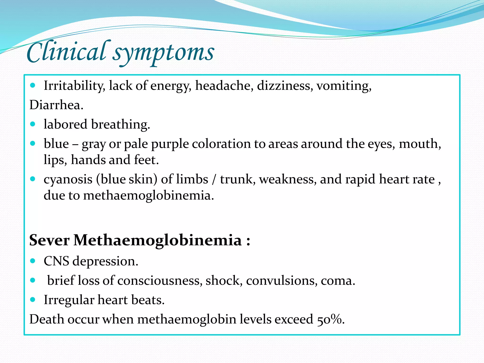 Nitrate and Nitrite poisoning | PPTX