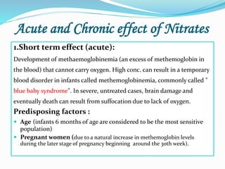 Nitrate and Nitrite poisoning | PPTX