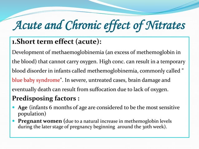 Nitrate and Nitrite poisoning | PPTX