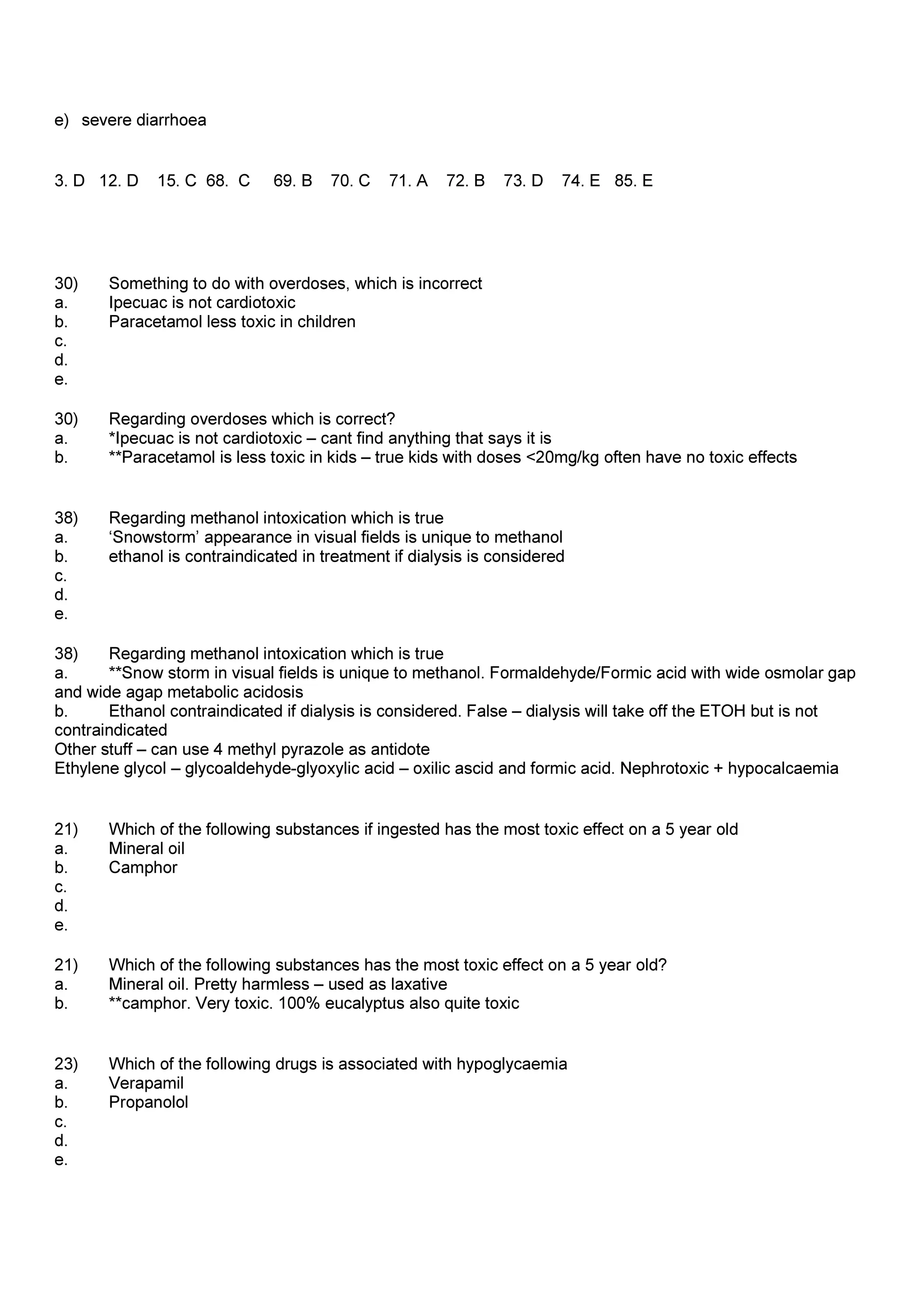 Toxicology MCQ with Answers | PDF