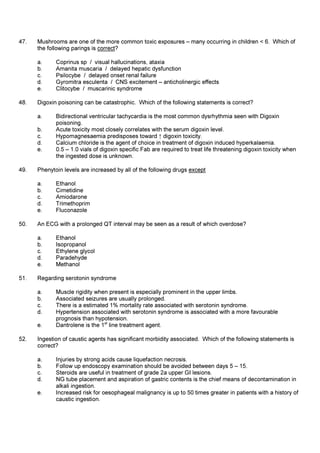 Toxicology MCQ with Answers | PDF