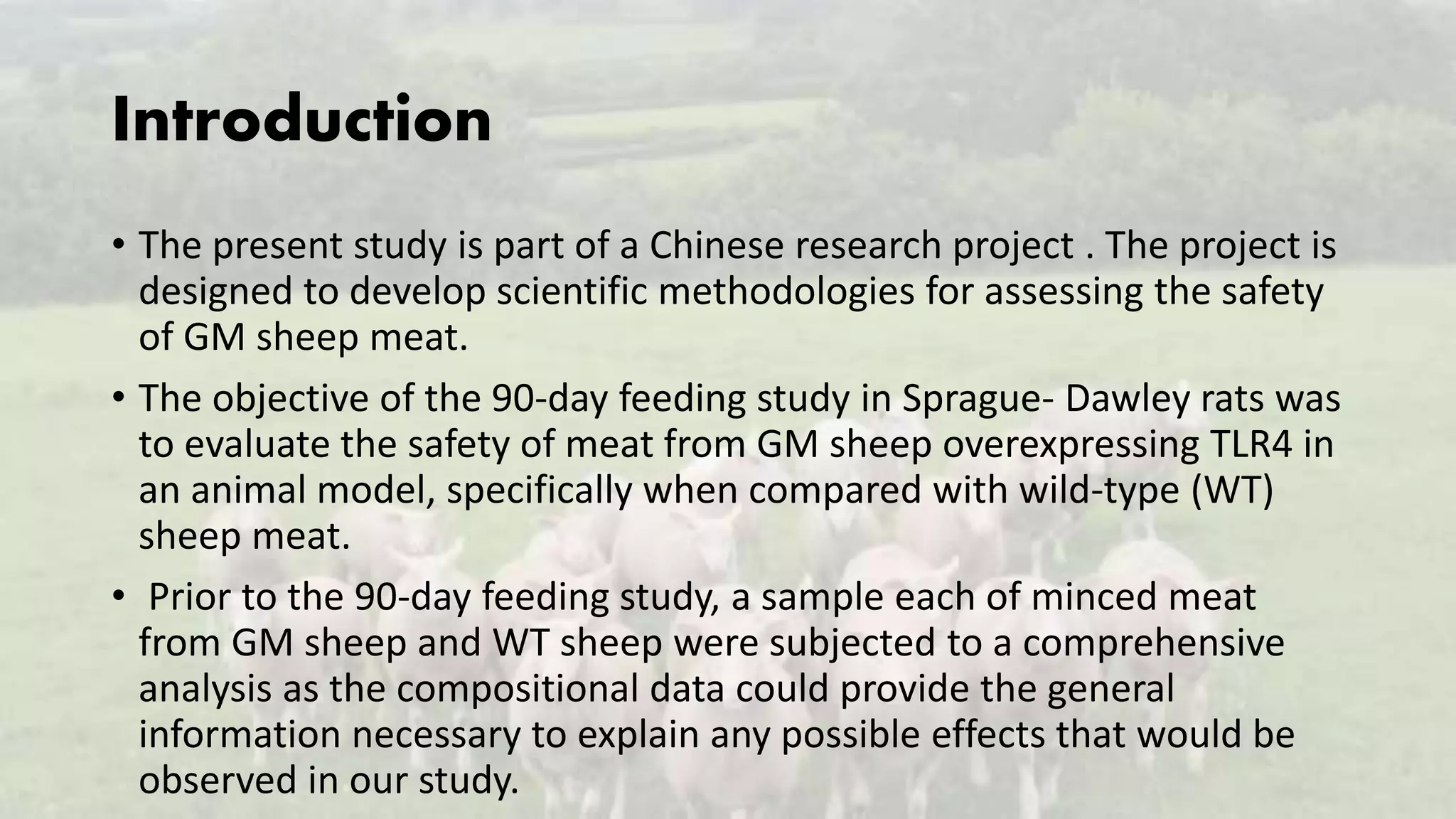 Toxicology of genetically modified sheep meat | PPT