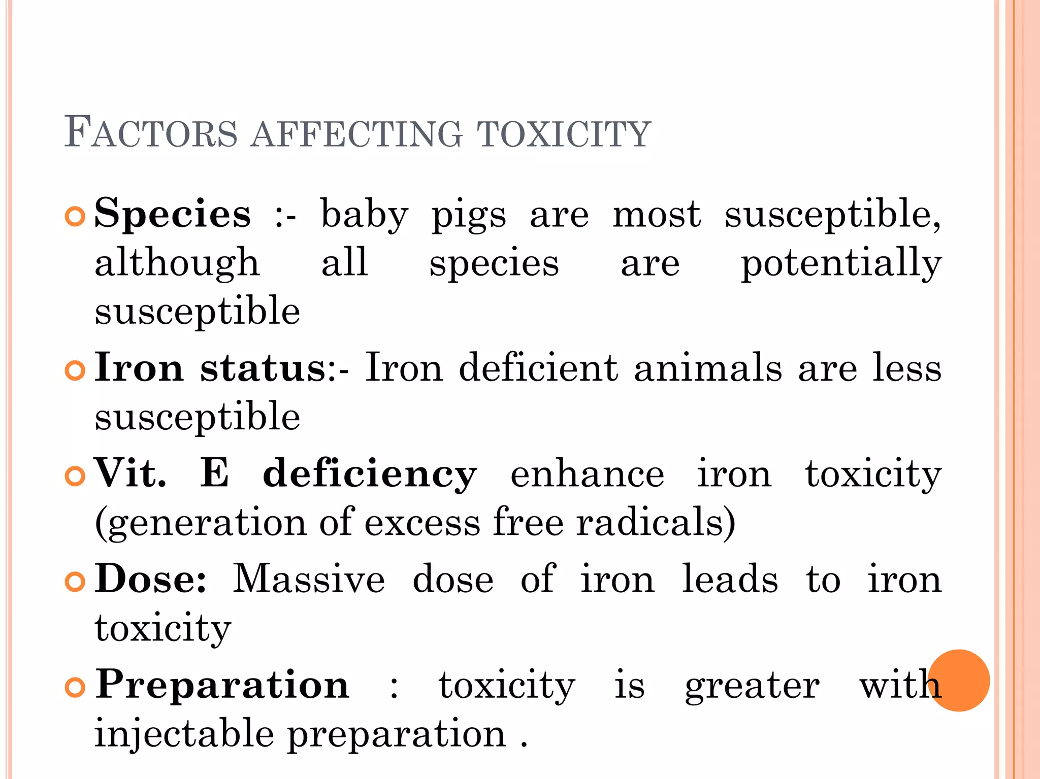 Toxicology of metal & non metals in veterinary (iron, cobalt, fluorine ...