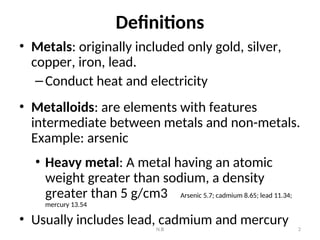 Toxicology part 212345678 - Heavy metals.ppt