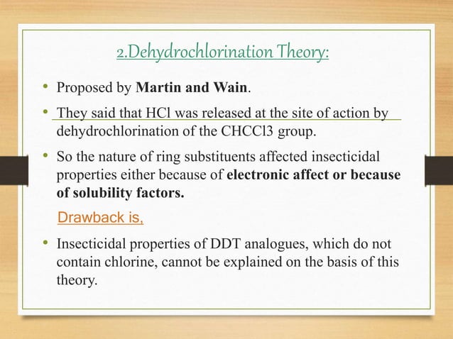 History of DDT & Theories of DDT mode of action | PPTX
