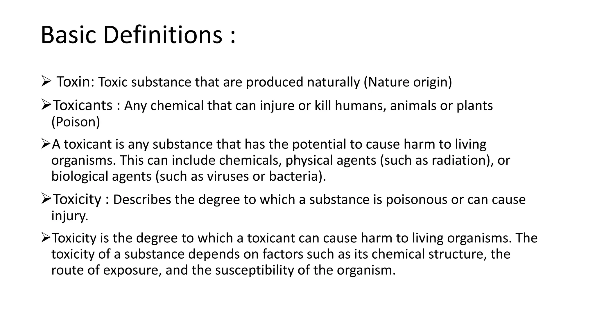 Toxicology types and definition.pptx
