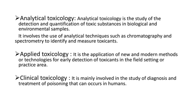 Toxicology types and definition.pptx | Chemistry | Science
