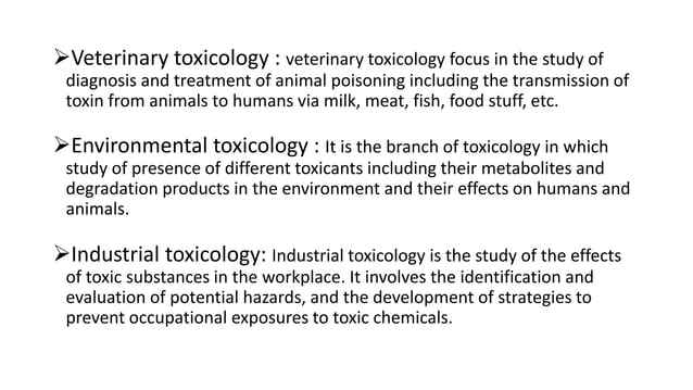 Toxicology types and definition.pptx | Chemistry | Science