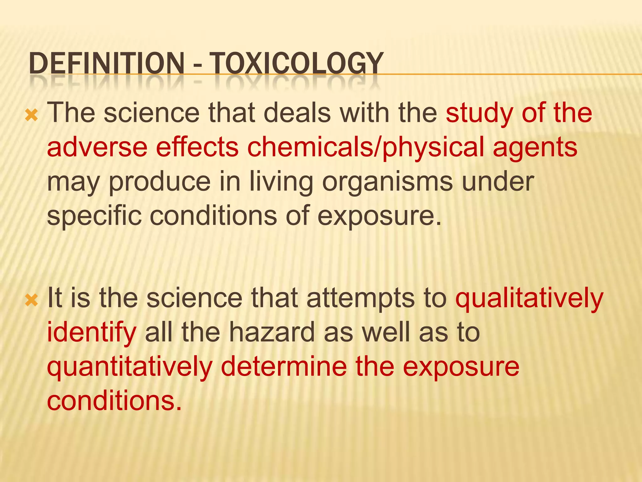 Toxicology | PPTX