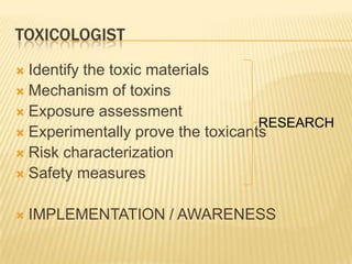 Toxicology | PPTX