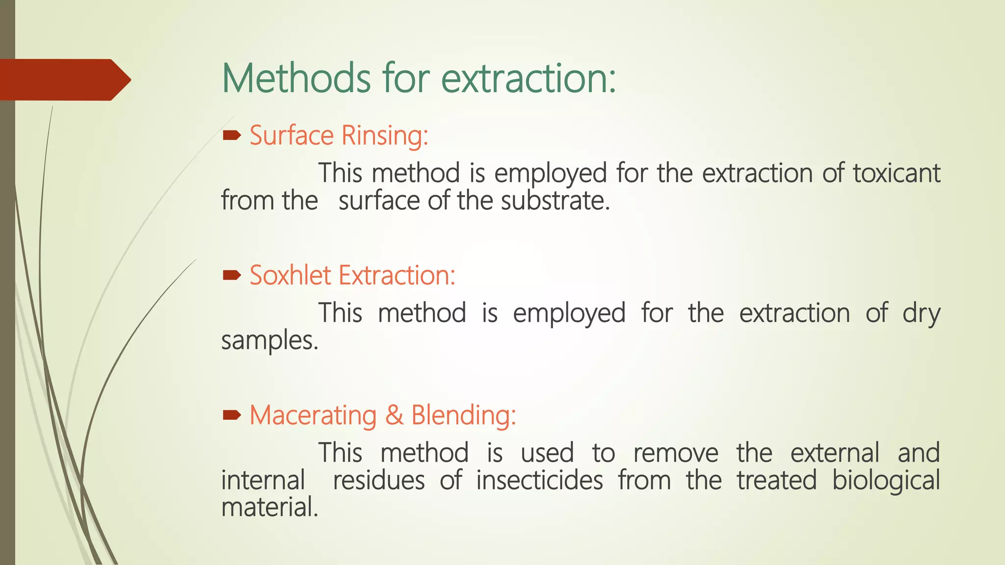 Sampling, extraction, cleanup and estimation of insecticide residue by ...