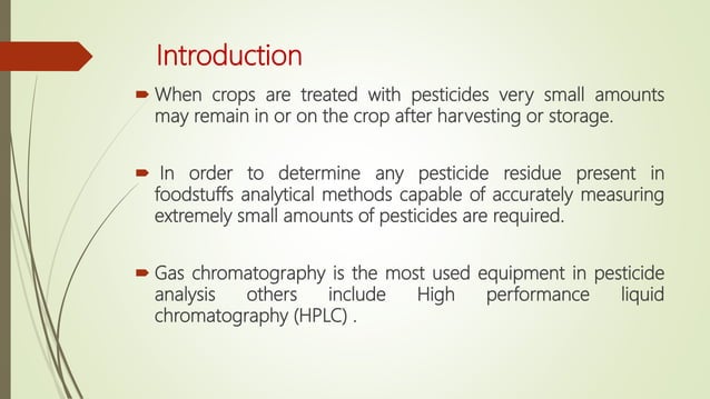 Sampling, extraction, cleanup and estimation of insecticide residue by ...