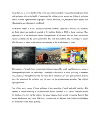 Toxic pollutants | PDF