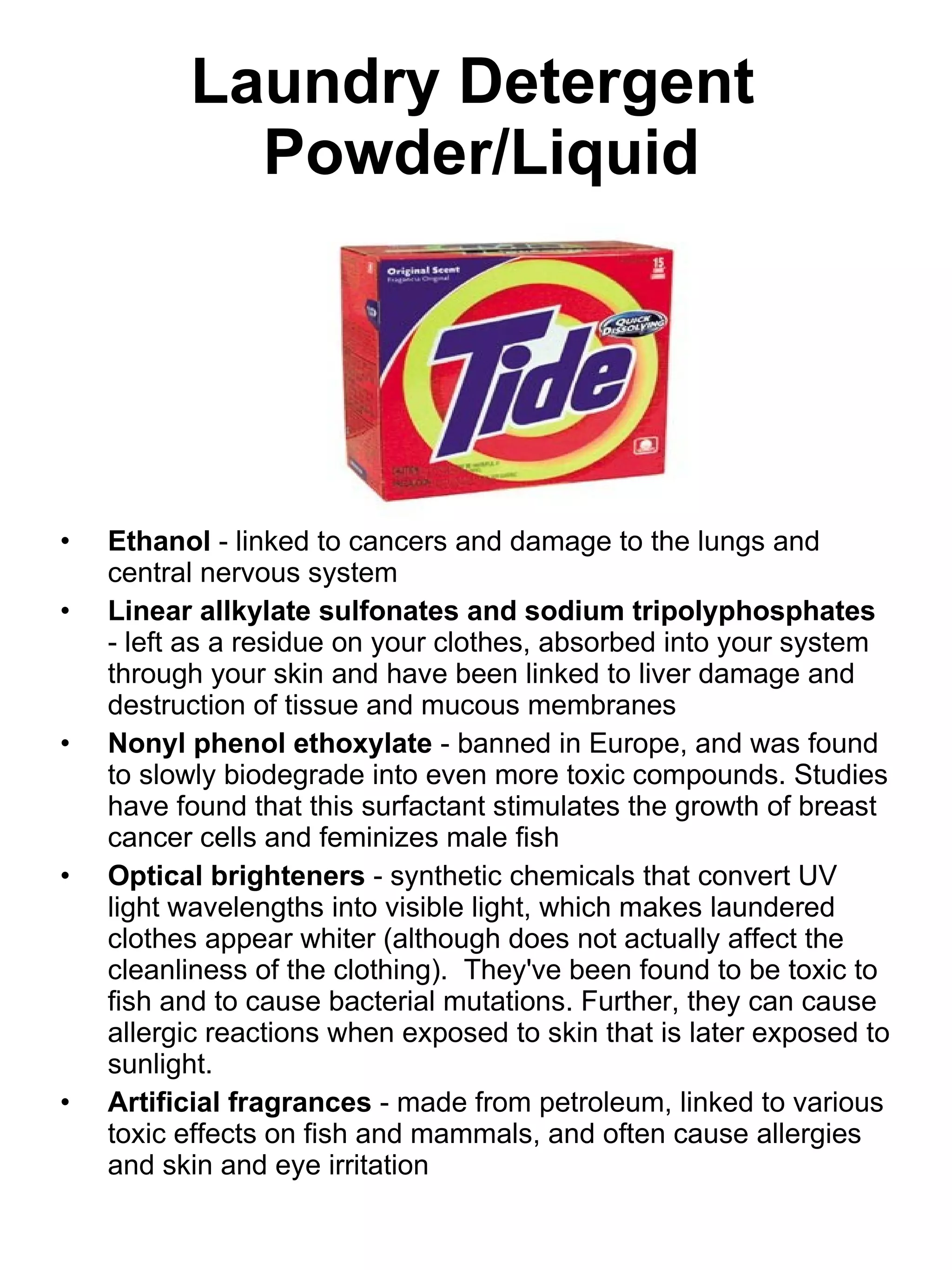 Toxic Products Presentation | PPT