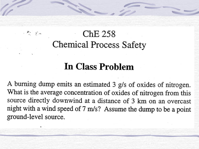 Toxic Release And Dispersion Models | PPT