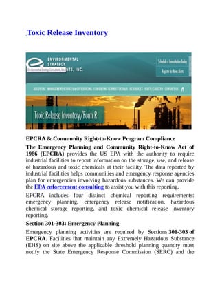 Toxic release inventory | PDF