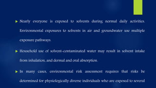 Toxic responses of solvents and vapours | PPTX