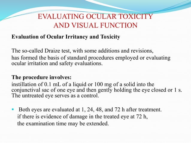 Toxic responses of the ocular and visual system | PPT