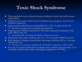 Toxic shock syndrome | PPT