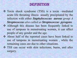 TOXIC SHOCK SYNDROME - PATHOPHYSIOLOGY TREATMENT AND PREVENTION | PDF
