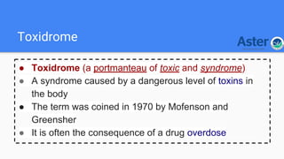 Toxidrome approach in emergency room | PDF