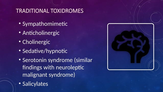 Toxidromes/ Poison Syndromes, signs & symptoms.pptx | Digestive ...