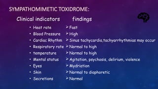 Toxidromes/ Poison Syndromes, signs & symptoms.pptx