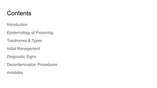 A Syndromic approach to poisoning - Toxidromes | PPT