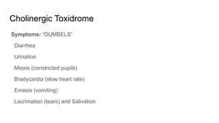 A Syndromic approach to poisoning - Toxidromes | PPTX