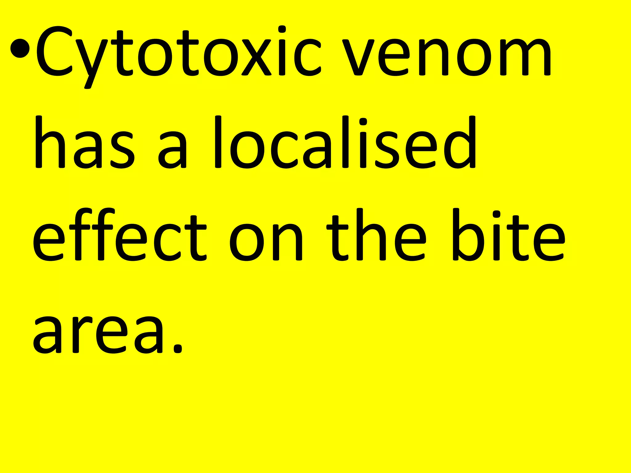 Toxins in snake venom and their effects | PPTX